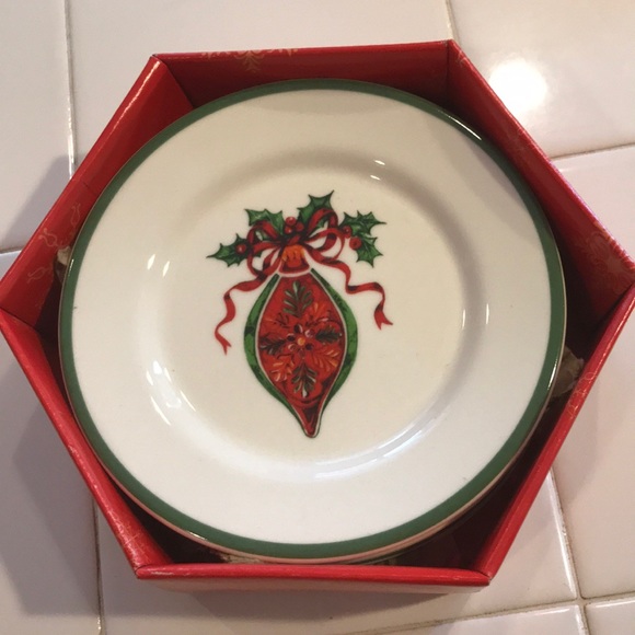 Christopher Radko | Dining | Nib Set Of 4 Holiday Christmas Appetizer ...